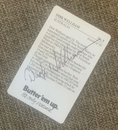 DIRK WELLHAM SIGNED CRICKET CARD. | eBay Australia