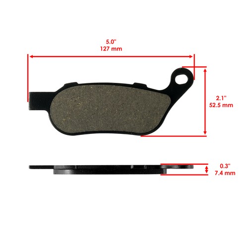 Caltric Rear Brake Pads for Harley Davidson 42298-08 Brake Pads ...