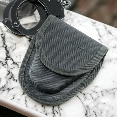 NEW Handcuff Case Standard Size Black Hard Box Nylon Hook/Loop Hand ...