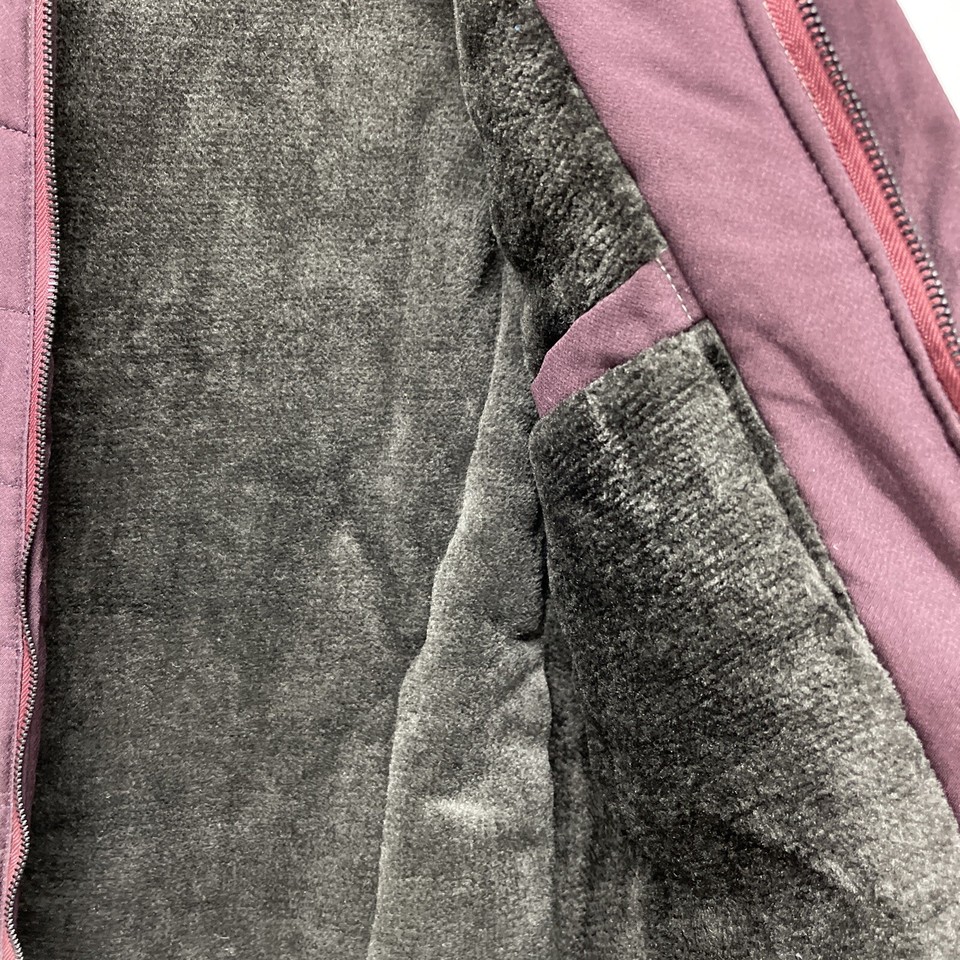 Men's Warm Lined Jacket Outerwear Warm Winter Jacket XXL Burgundy Poly ...
