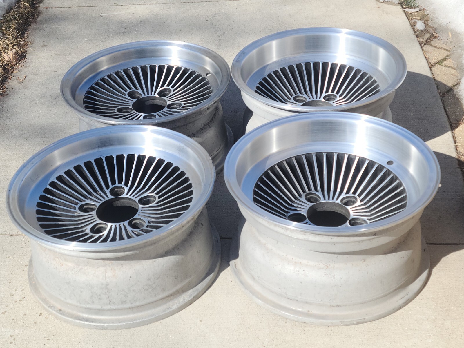 4 ET Turbine Wheels Staggered Set | 14x6.75 & 14x7.50 | 4.5x5 4.75x5 ...