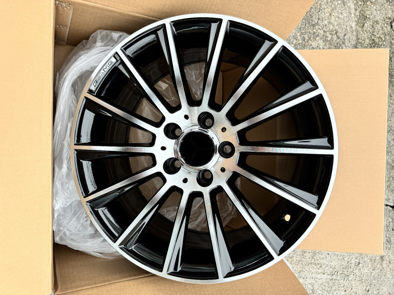 Set of 4 17" Black Mercedes Benz AMG Wheel Rim C300 GLA250 CLA250 C230 ...
