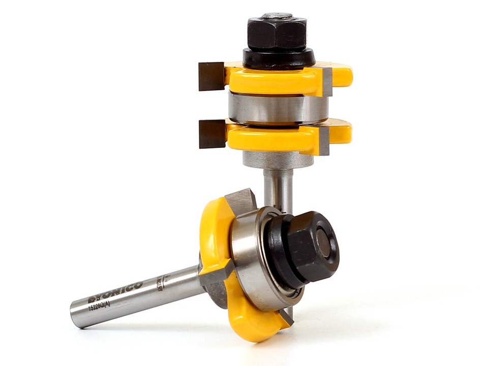3/4" 2 Bit Tongue and Groove Router Bit Set - 1/4" Shank - Yonico ...