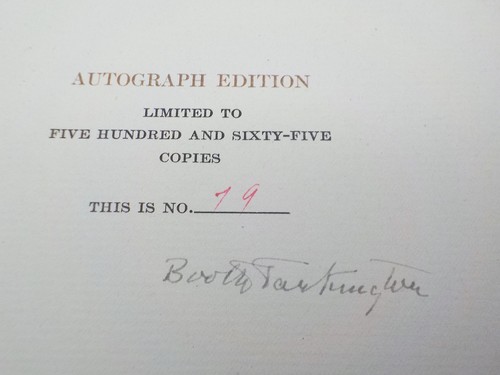 The Works of Booth Tarkington Autograph Edition Set of 26 Volumes 1918 ...