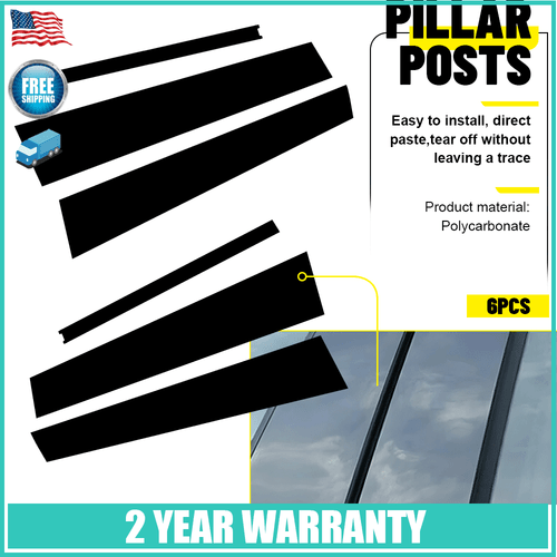 For 2018-2023 Chevy Equinox Black Plated Post Window Door Cover Pillar ...