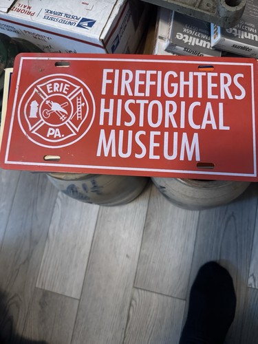 Historical Firefighters Museum Inc Erie Fire License plate Pennsylvania ...