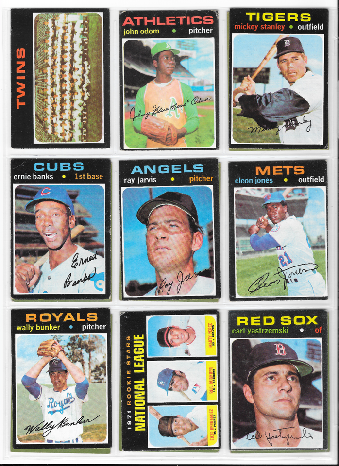 1971 Topps Baseball Near Complete Set 751/752 in Binder Missing Baker ...