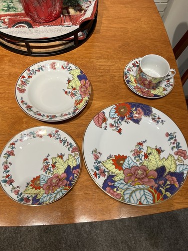 Rare Imperial Tobacco Leaf 5pc Setting Dinner/Salad/Bread/Cup/Saucer ...