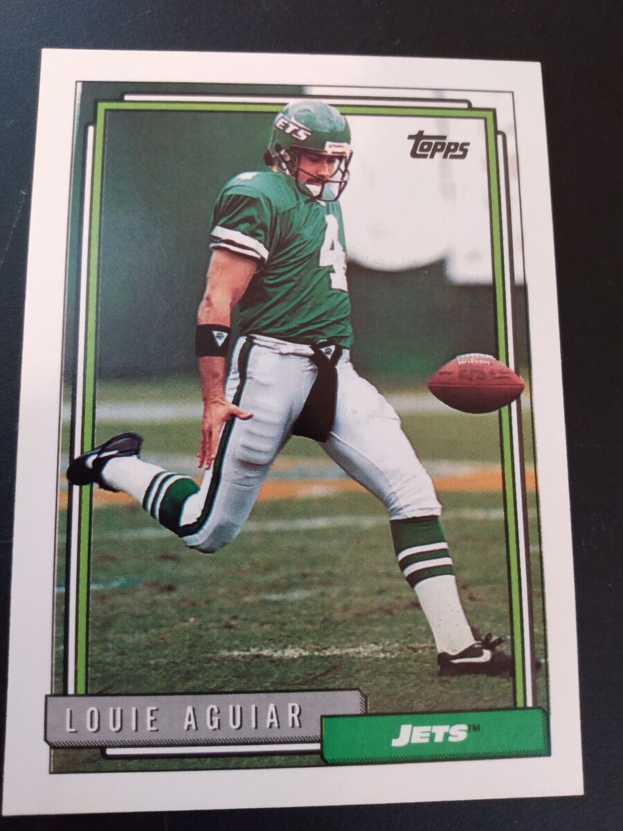 Louie Aguilar New York Jets Punter - Topps NFL 1992 Card Louie Aguilar New York Jets Punter - Topps NFL 1992 Card