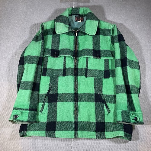 VTG Johnson Woolen Mills Jacket Adult 44 Wool Hunting Coat Full Zip ...