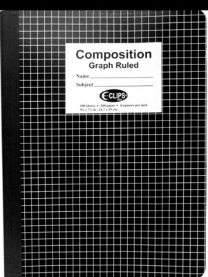 GRAPH PAPER NOTEBOOK Lot of 2 Graph Rule 100 SHEETS PER BOOK 4 SQ PER ...