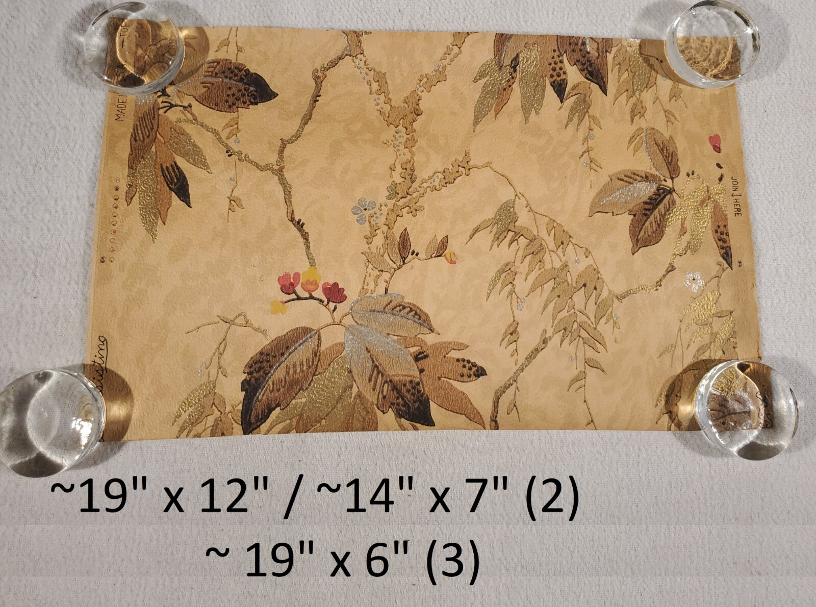 Vtg Mid Century 1950s Partial Wallpaper Sheets ~ See Pics for ...