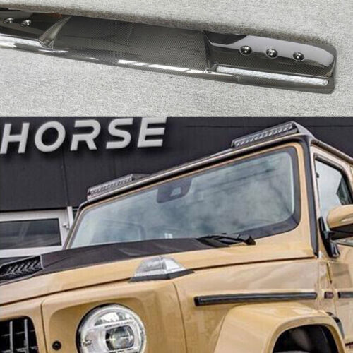Carbon Fiber Roof Top Spoiler Bar W LED Light DRL For Benz W463A G500 ...