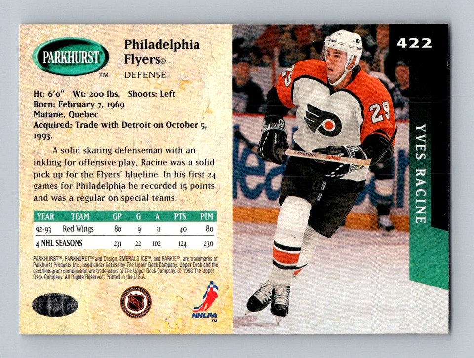 1993-94 Parkhurst - #422 Yves Racine | eBay