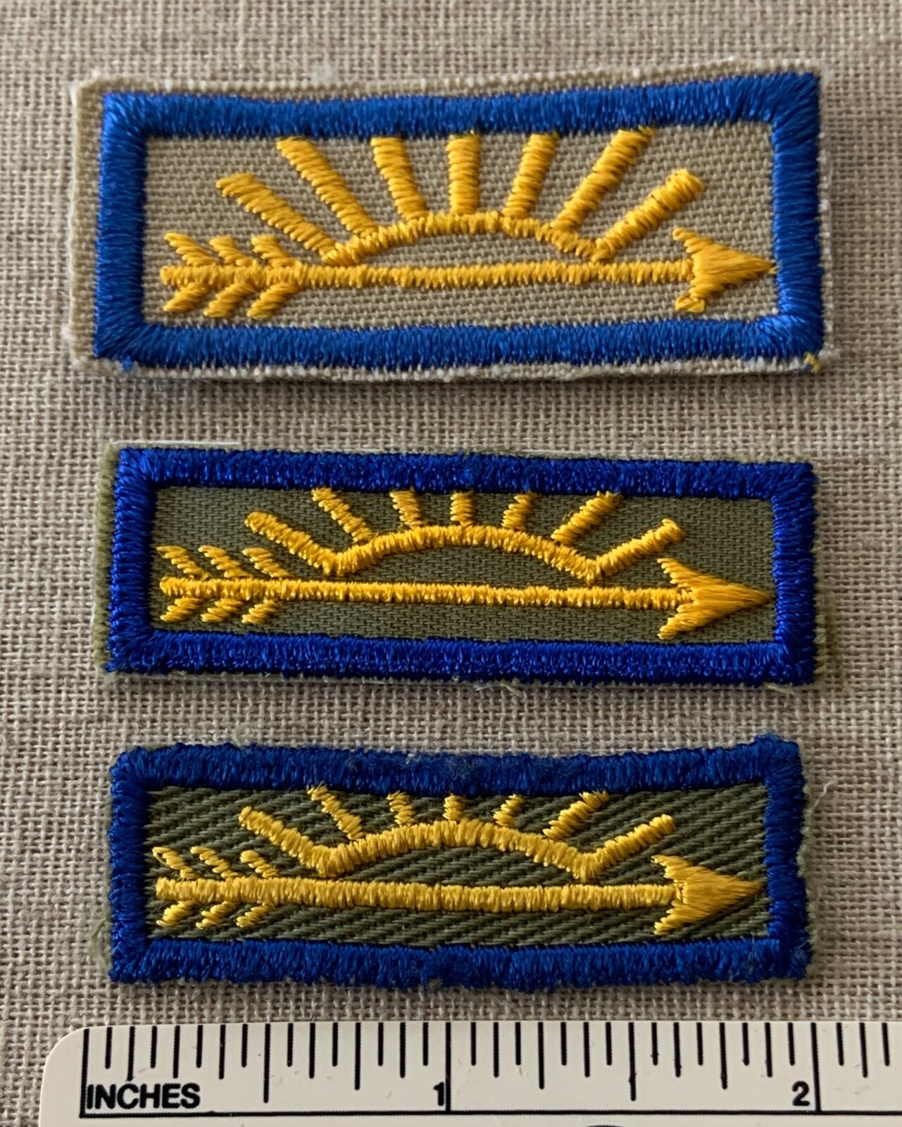 3 Different Era BOY SCOUT Cub Arrow of Light Rank PATCHES BSA Uniform ...