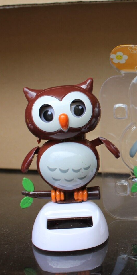 VALENTINES Brown Blinking Solar Dancing Owl, great happy nurses ...