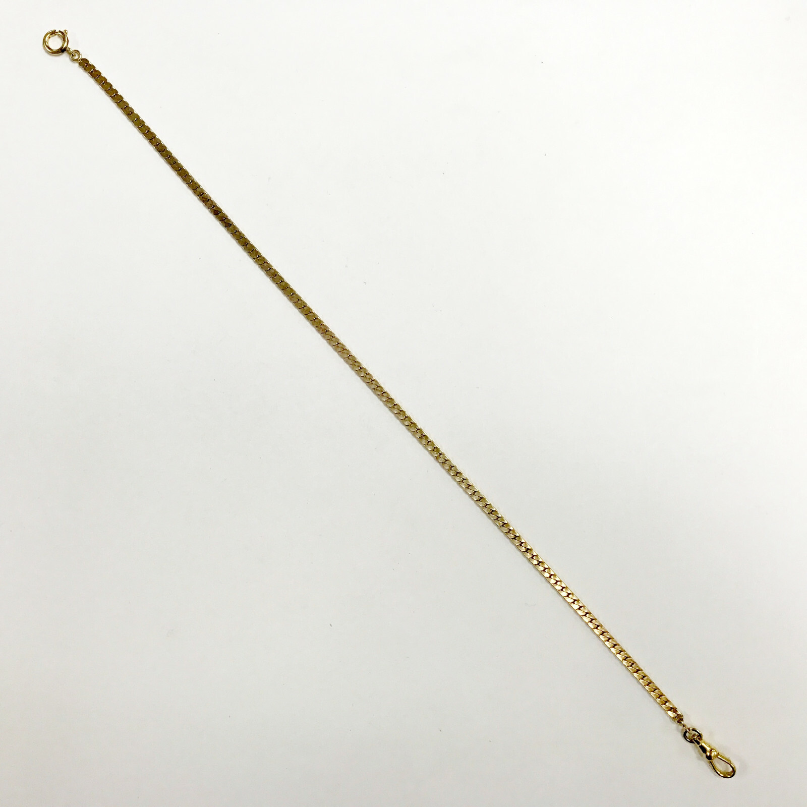 e744 Antique Gold Filled Vest Pocket Watch Chain Spring Clasp Gold Tone ...