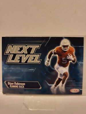 2023 SAGE NEXT LEVEL FOOTBALL RC ROOKIE CARD BIJAN ROBINSON Atlanta ...