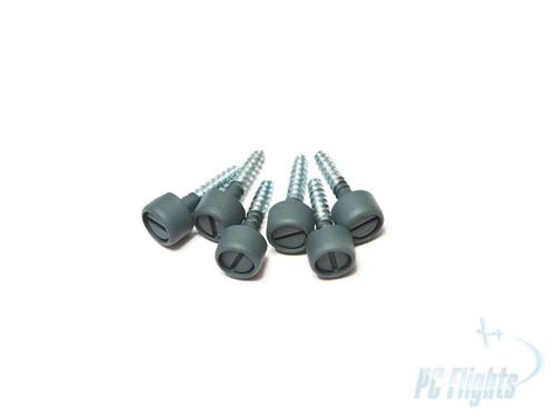 6 PCS - PAINTED ALUMINUM DZUS FASTENER REPLICA W/ WOOD SCREW FLIGHT SIM ...