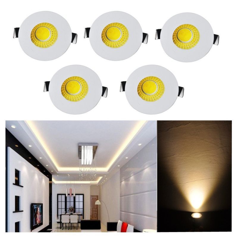 5pcs 3W LED Recessed Small Cabinet Mini Spot Lamp Ceiling Downlight Kit ...