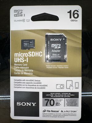 Sony Micro SD Card SDHC UHS-I MemoryCard 16GB | eBay