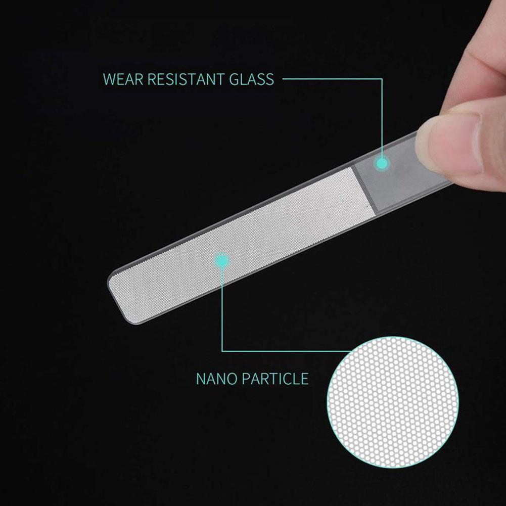 Professional Crystal Glass Finger Nail File with Case Pedicure ...