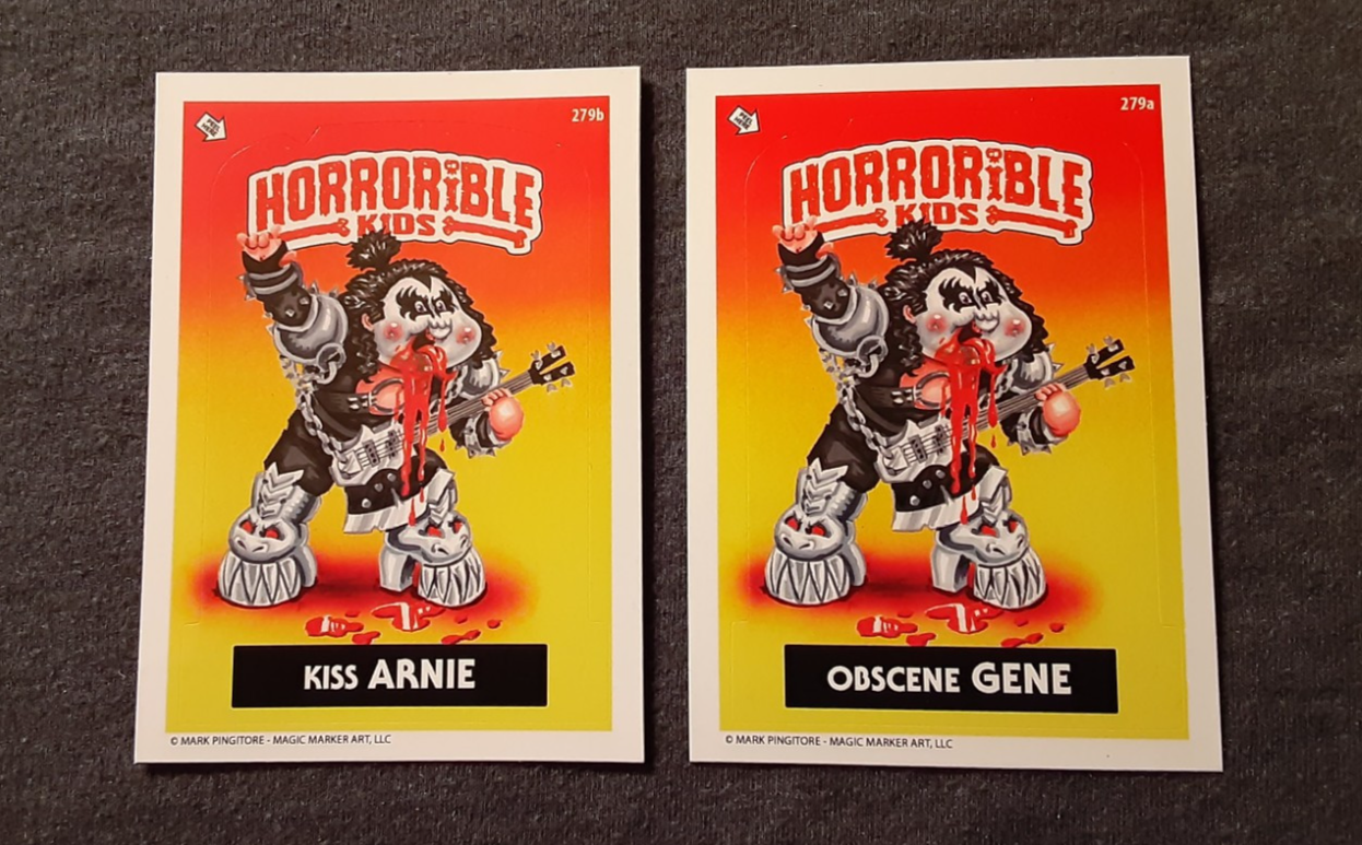 garbage pail kids bonus kiss gene simmons OH, THE HORROR-IBLE kids kiss ...