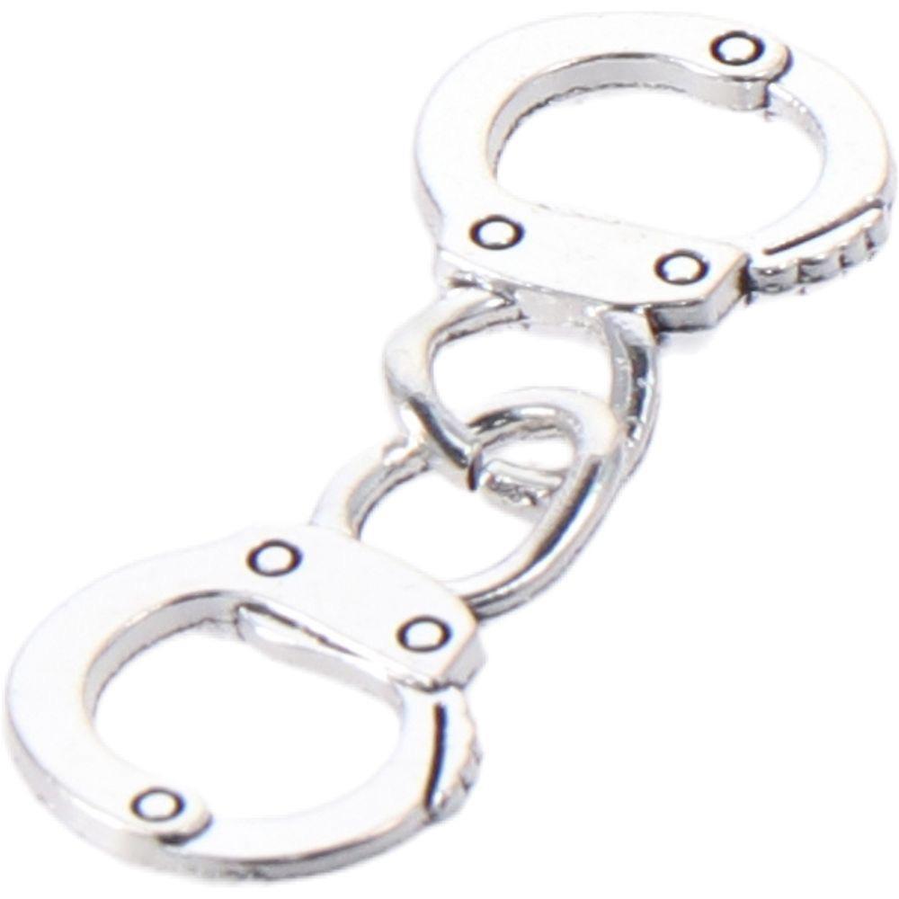 40Pcs Handcuff Mini Handcuff Silver Naiencraft Mini Charms for Pendant ...