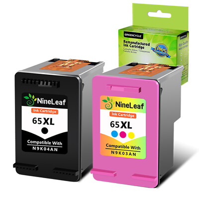2PK 65 XL Black Color Ink Set For HP 65XL Deskjet 2620 2630 2680 ENVY ...