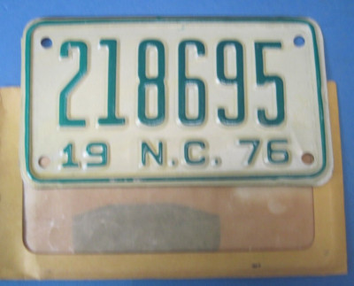 1976 North Carolina motorcycle license plate never used | eBay