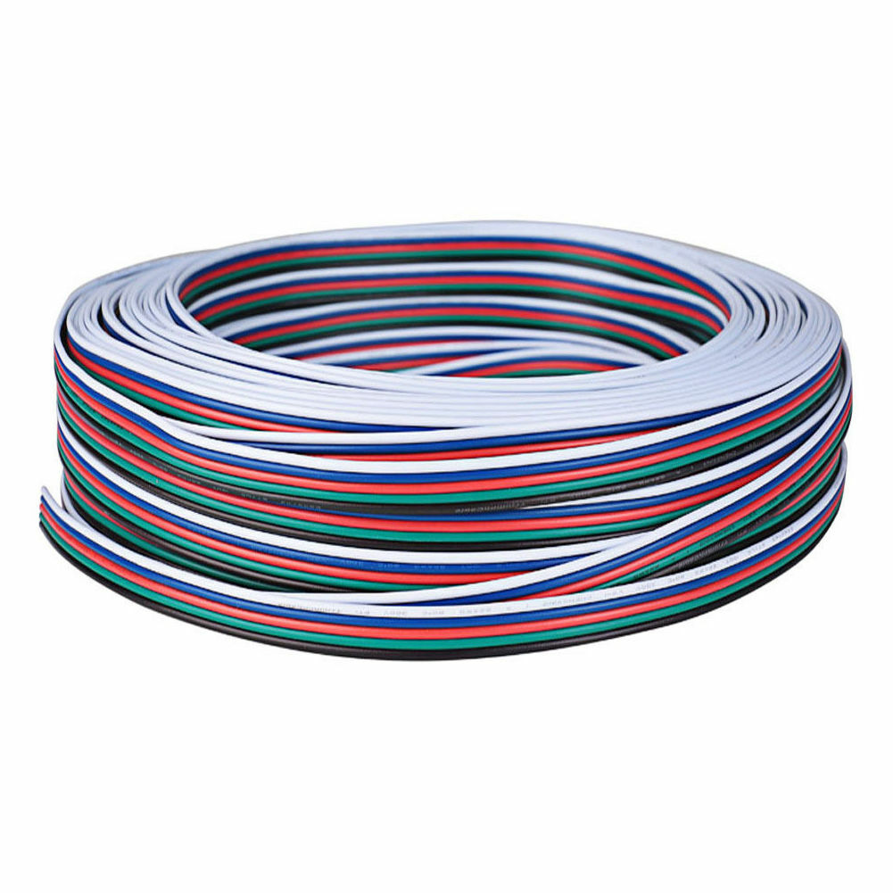 5 Pin RGB RGBW RGBWW 3528 5050 LED Strip Light 5 Colour Wire Extension ...