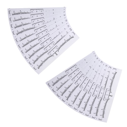 10/20/50Pcs Eyebrow Ruler Scale Sticker Makeup Tattoo Shaper Stencil ...