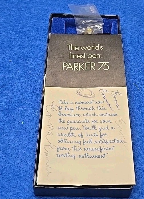 PARKER 14K Gold 585 75 Cisele Fountain Pen Sterling Silver 925 F W ...