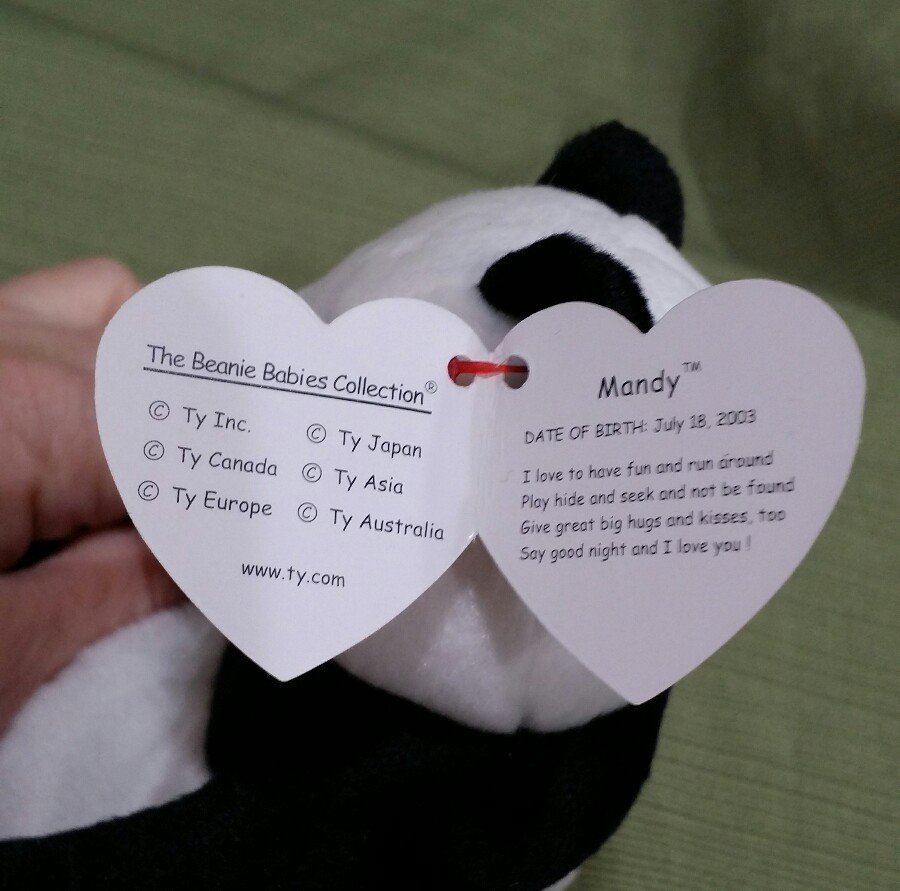 Ty Beanie Baby Mandy the Panda Bear MWMT 2003 Retired | eBay