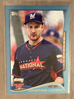 Jonathan Lucroy 2014 Topps Update BLUE Variation SP Parallel Card ...