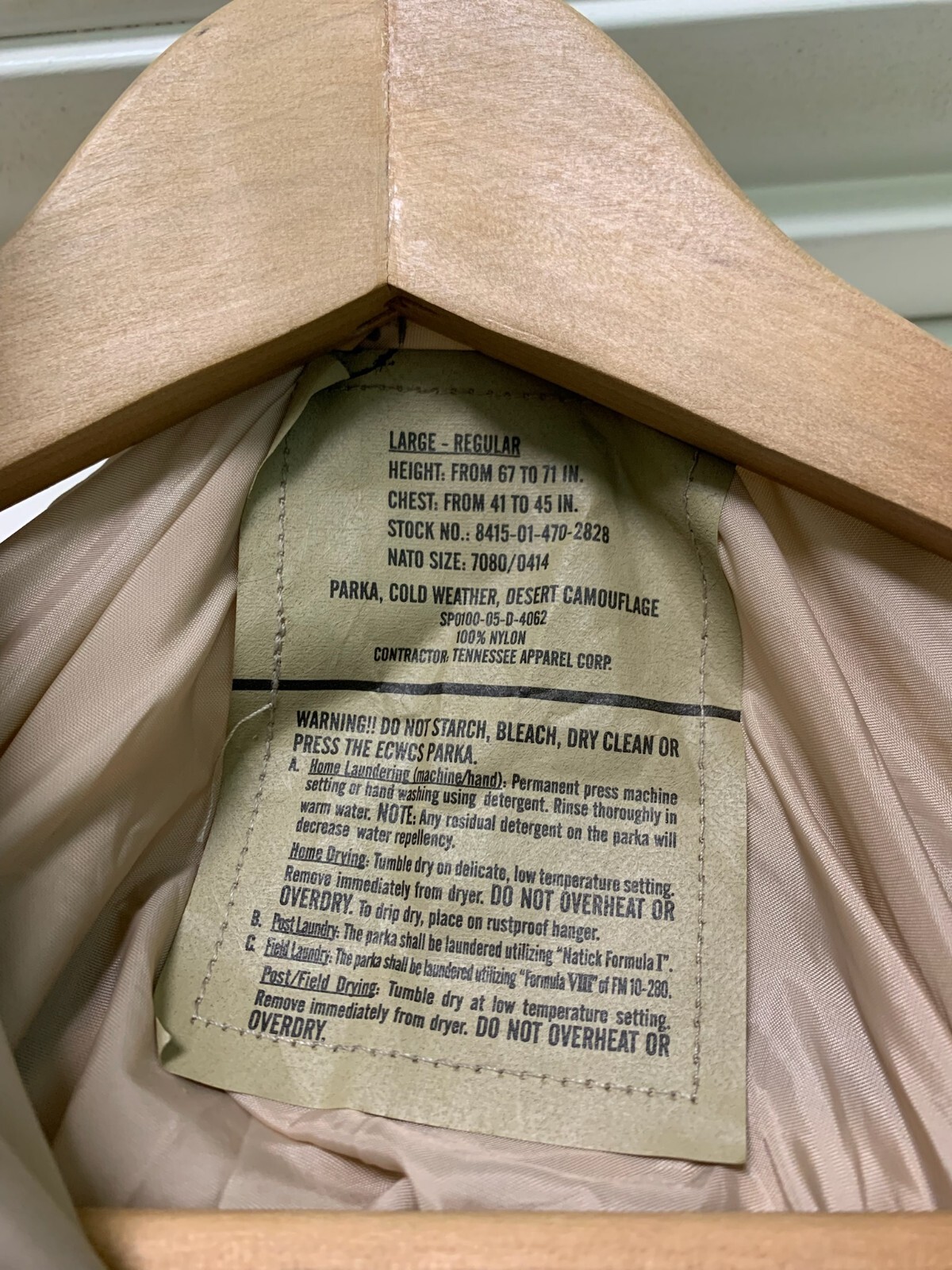 Genuine US GI Military DESERT TRI COLOR Camouflage Gortex Jacket/Parka ...