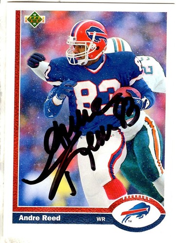 Autographed ANDRE REED 1991 Upper Deck Football Card #43 | eBay
