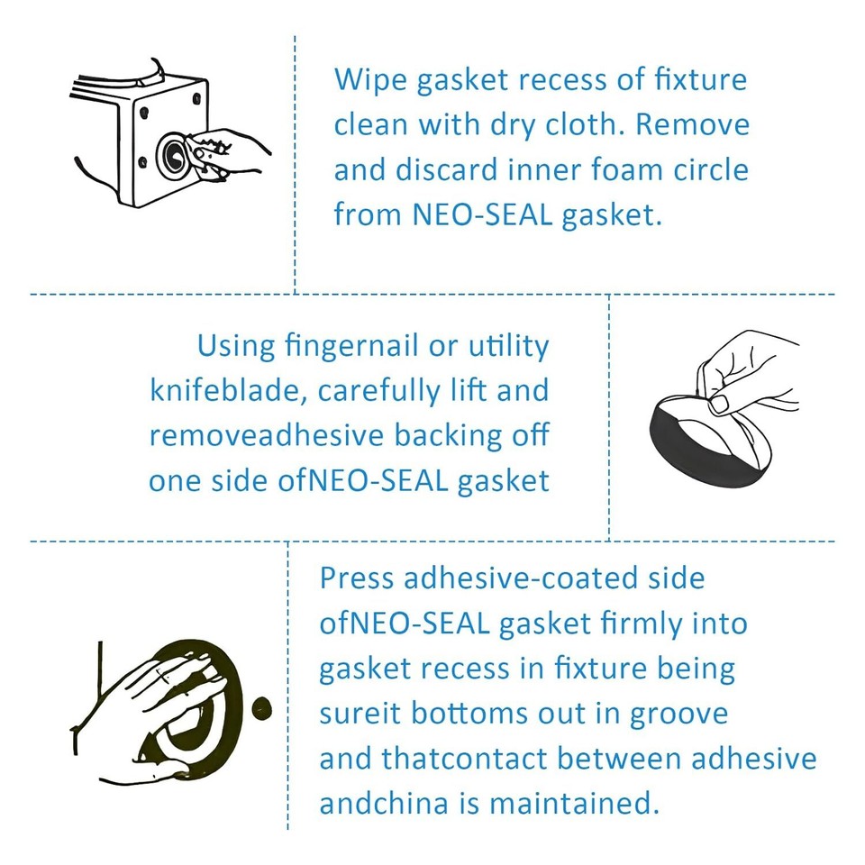 Wall Hung Toilet Gasket For Z1200-NEOSEAL-GSKT-4 Bonded Neo Seal Closet ...