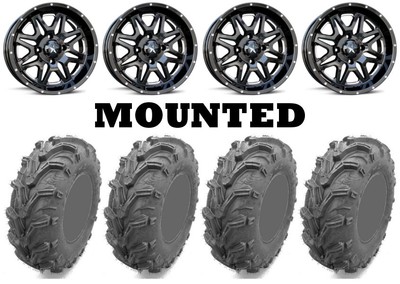 Kit 4 EFX MotoMax Tires 27x10-14 on MSA M26 Vibe Black Wheels 550 | eBay