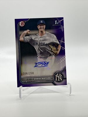 2022 Bowman Danny Watson 1st Prospect Auto Purple Paper 164/250 Yankees ...