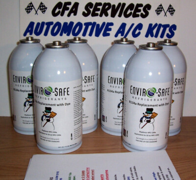 6 CANS ENVIROSAFE REPLACEMENT REFRIGERANT COMPATIBLE in R12 and R134 A ...