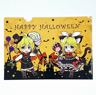 Vocaloid Anime A4 Clear File KAGAMINE RIN & LEN HALLOWEEN Portfolio | eBay