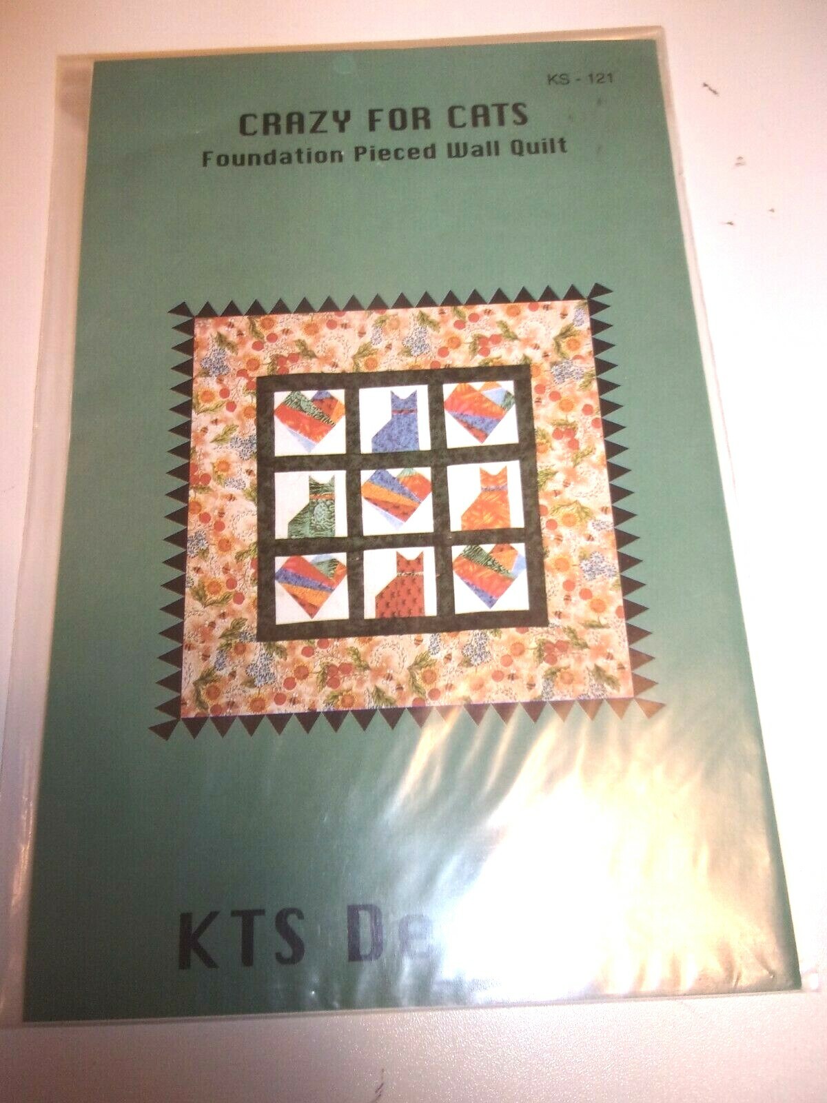 KTS DESIGNS "CRAZY FOR CATS" FOUNDATION PIECED WALL QUILT PATTERN | eBay