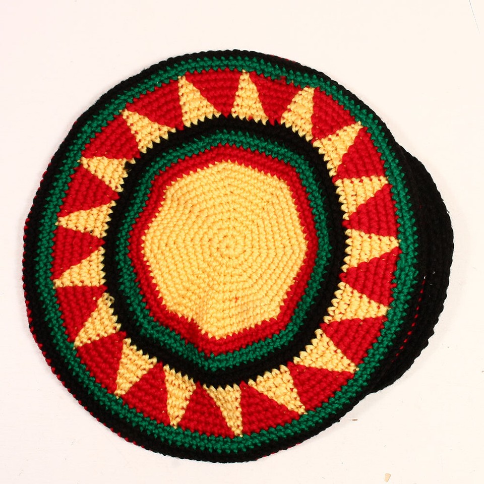 RASTA Hat Beanie Knit hat Crochet Slouchy Tam Rasta Dreadlocks Wig Hat ...