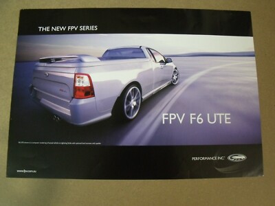 c2008 FPV FG F6 Ute original Australian single page brochure | eBay ...
