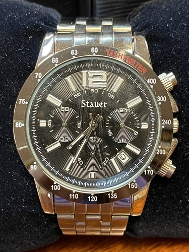 Stauer Jet-Setter Chronograph Watch Mens Stainless Steel Silver w ...