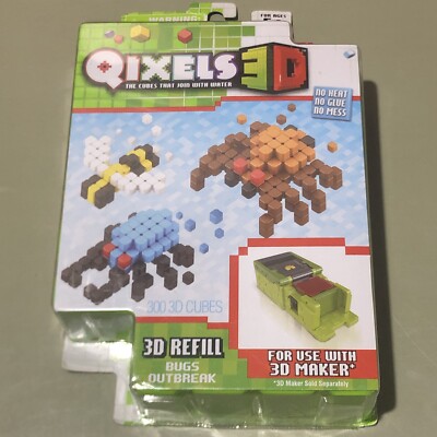 QIXELS 3D REFILL ~ 300 3D Refill Cubes For 3D Maker #87052 NEW SEALED ...