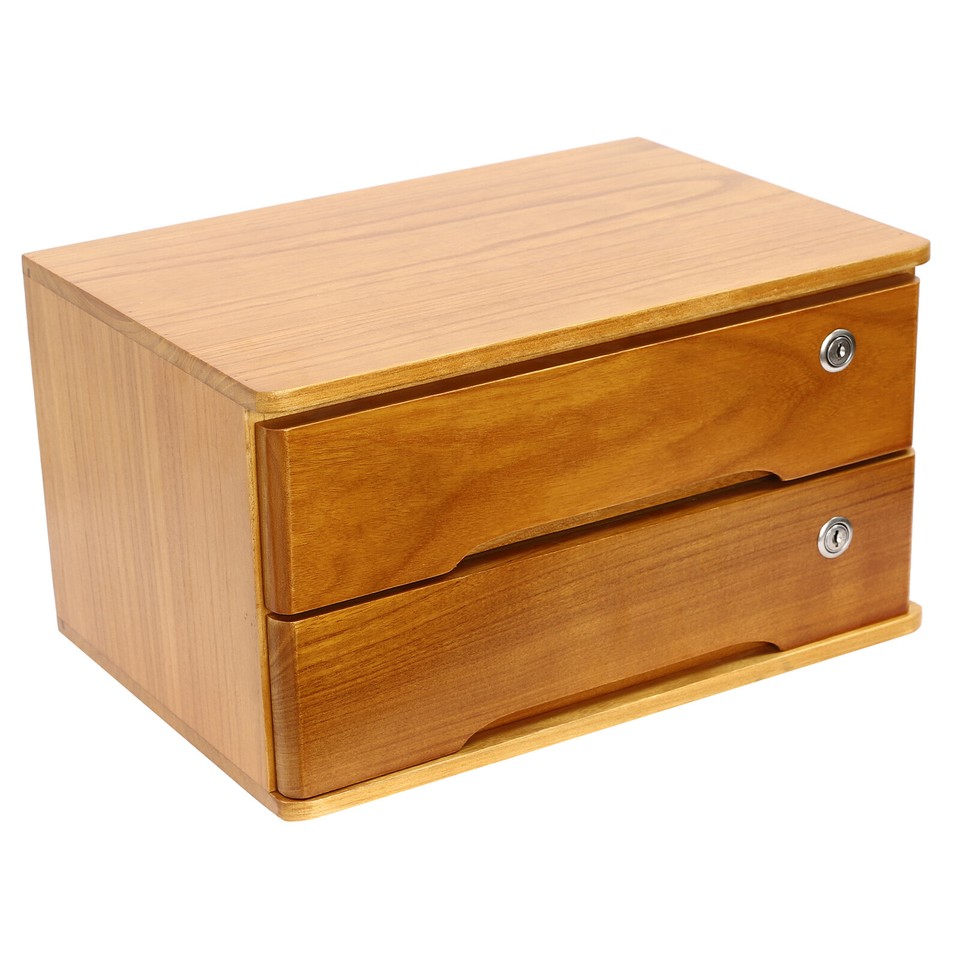 Gift Home/Office Lockable 2-Tier Desktop Storage Drawer 66.14 lbs Load ...