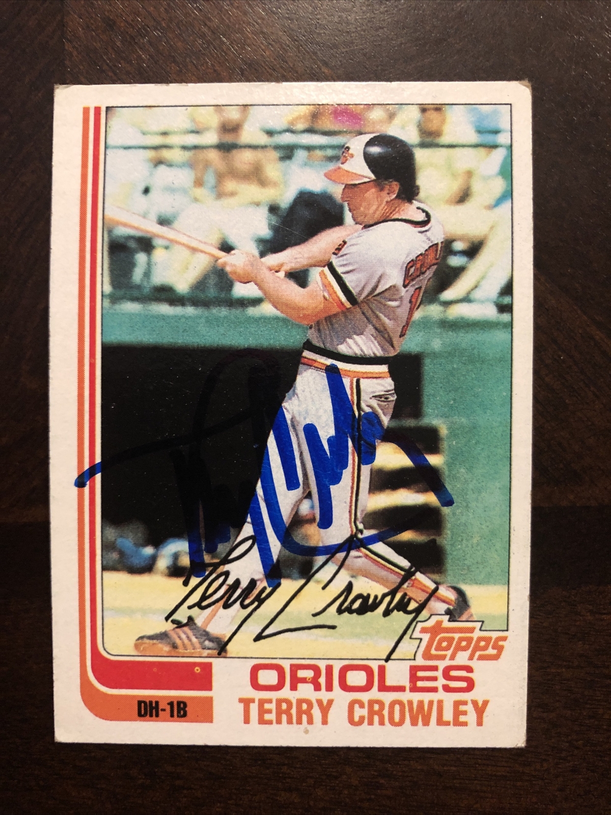 TERRY CROWLEY 1982 TOPPS AUTOGRAPHED SIGNED AUTO BASEBALL CARD 232 ...