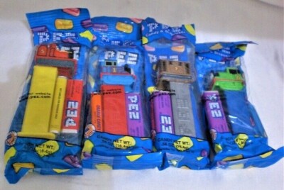 PEZ THOMAS THE TRAIN COMPLETE SET OF 4 FACTORY SEALED SOFT PACKAGING ...